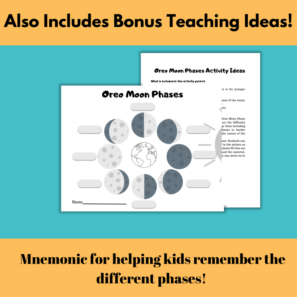 Oreo Moon Phases Activity and Worksheets - Engineering Evening