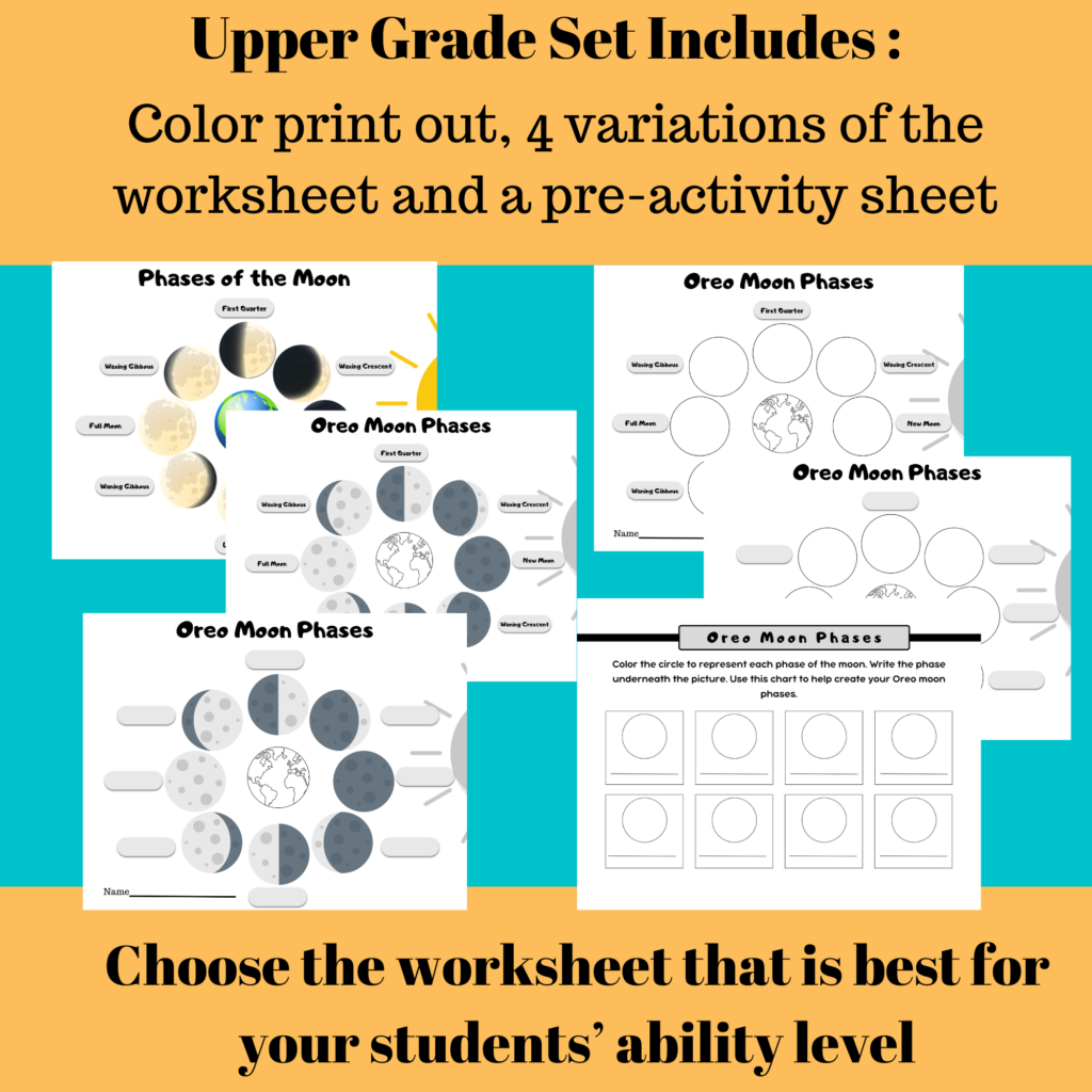 Oreo Moon Phases Activity and Worksheets - Engineering Evening