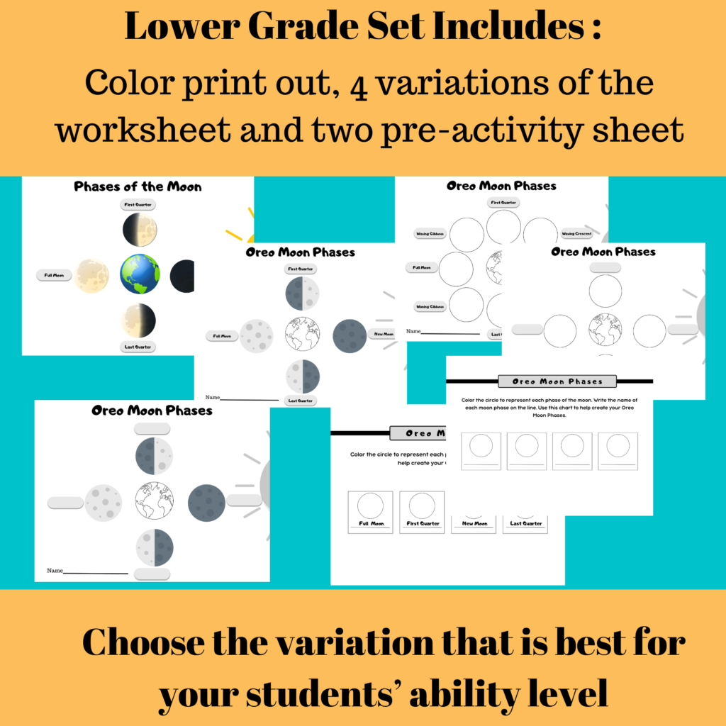 Oreo Moon Phases Activity and Worksheets - Engineering Evening